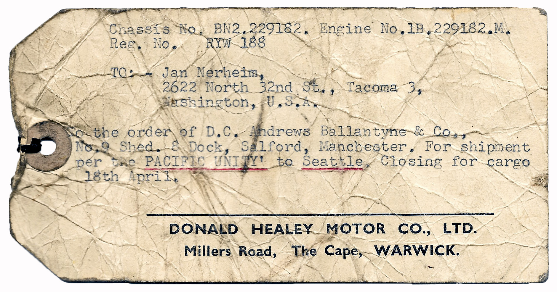 MORE RARE DOCUMENTATION | Northwest Healeys